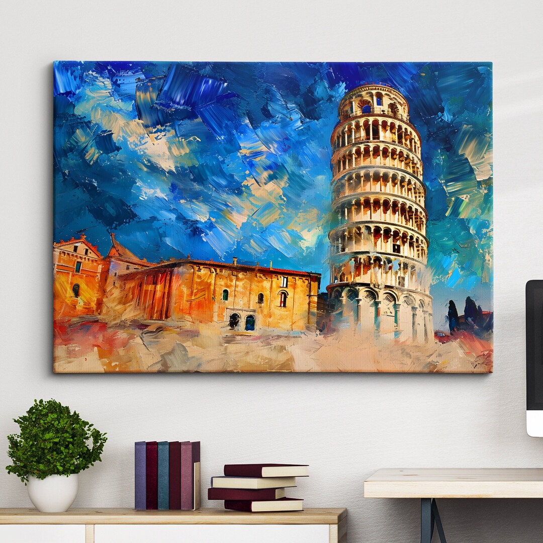 Claude Monet Leaning Tower of Pisa Abstract Oil Painting Wall Art ...