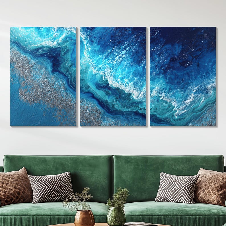 Pyramyd Optical Illusion Abstract Wall Art Set of 3 Panels Modern ...