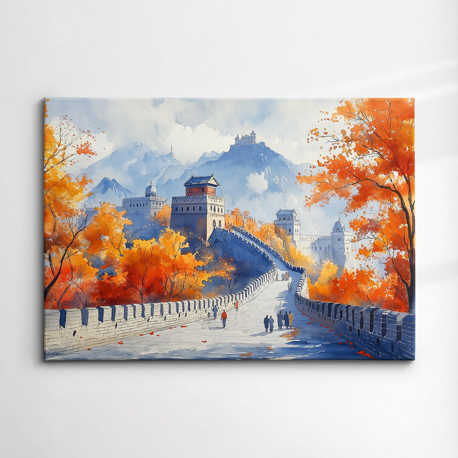 The Great Wall of China Abstract Oil Painting Van Gogh Style Wall Art ...