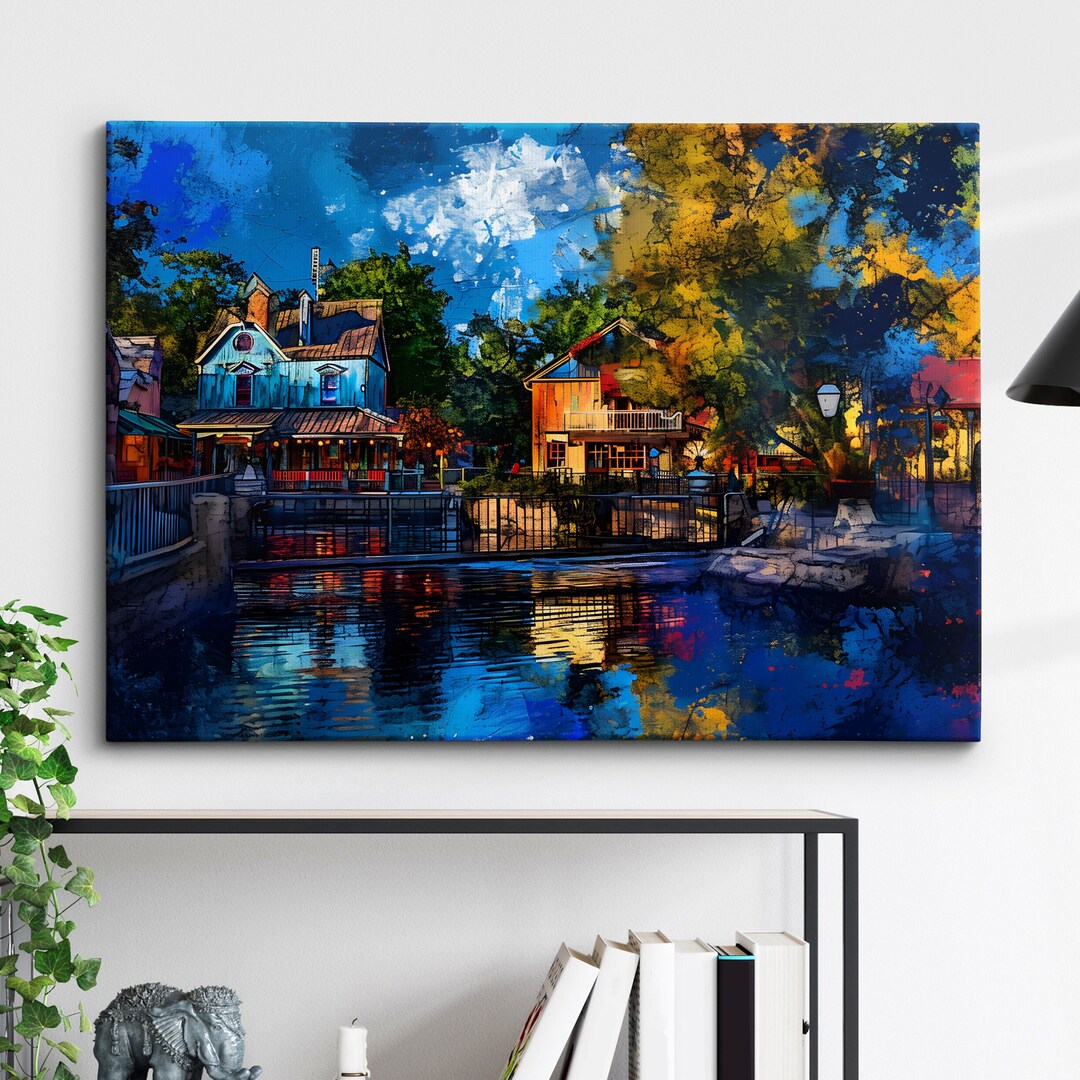 Claude Monet Riverside Abstract Oil Painting Wall Art Framed Canvas ...