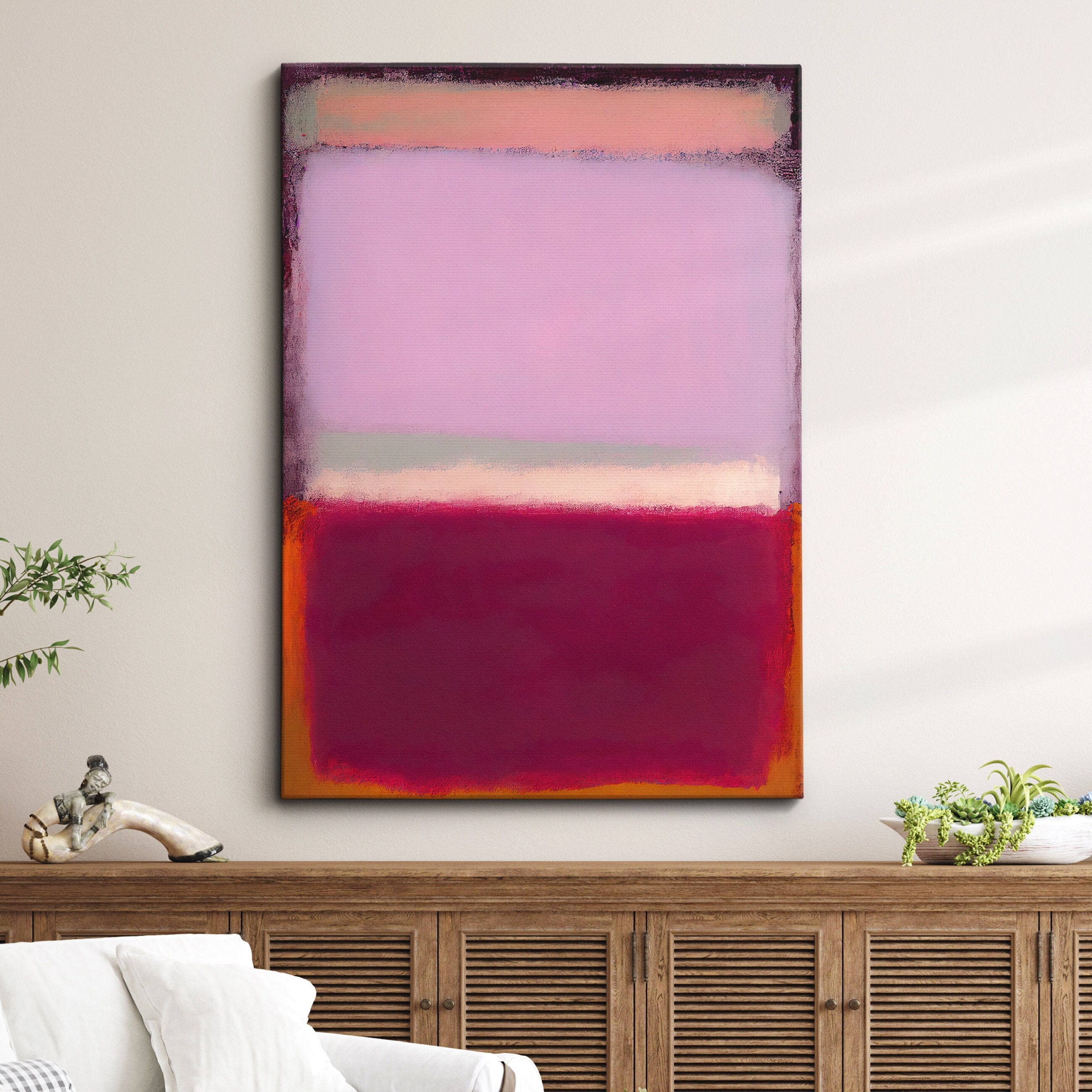 Purple & Pink Mark Rothko Style Abstract Oil Painting Wall - Etsy