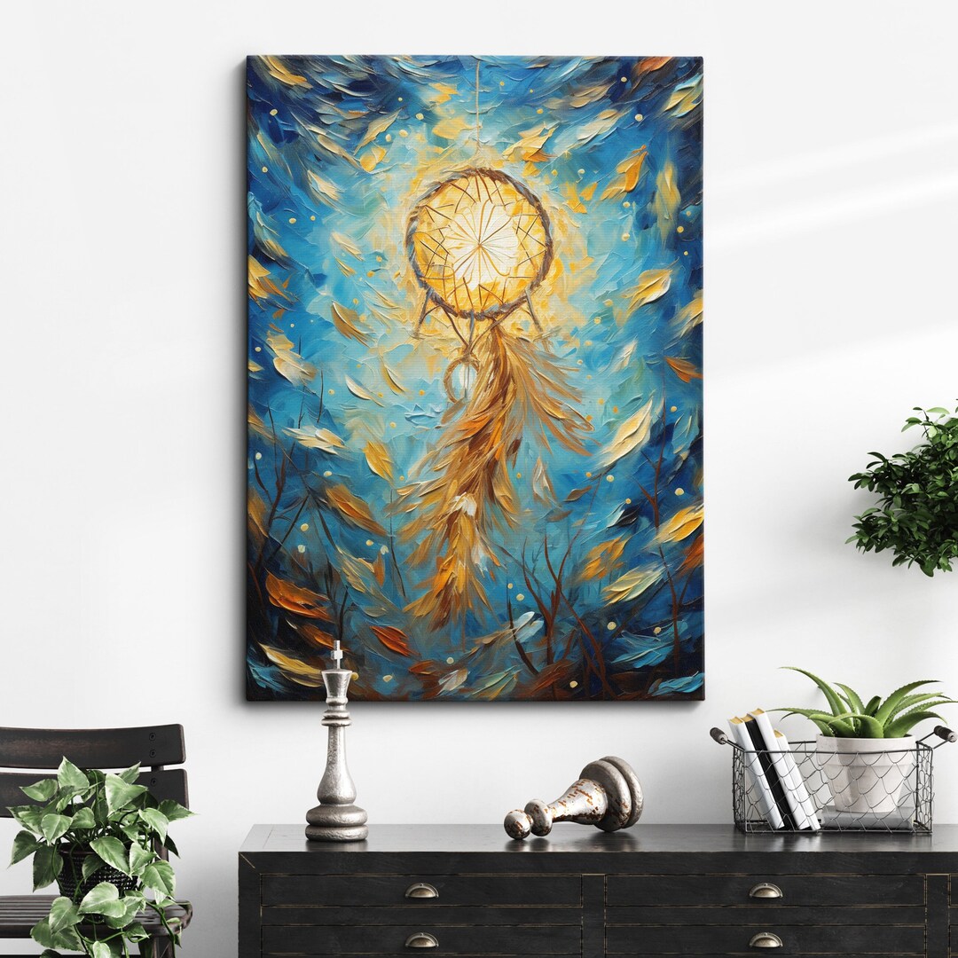 Dream Catcher Abstract Oil Painting Banksy Wall Art, Framed Canvas ...