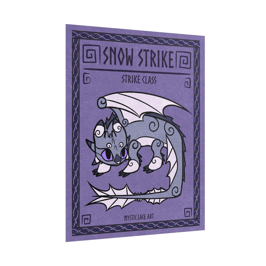 Snowstrike Snow Leopard Dragon HTTYD Inspired Stylized Poster - Etsy