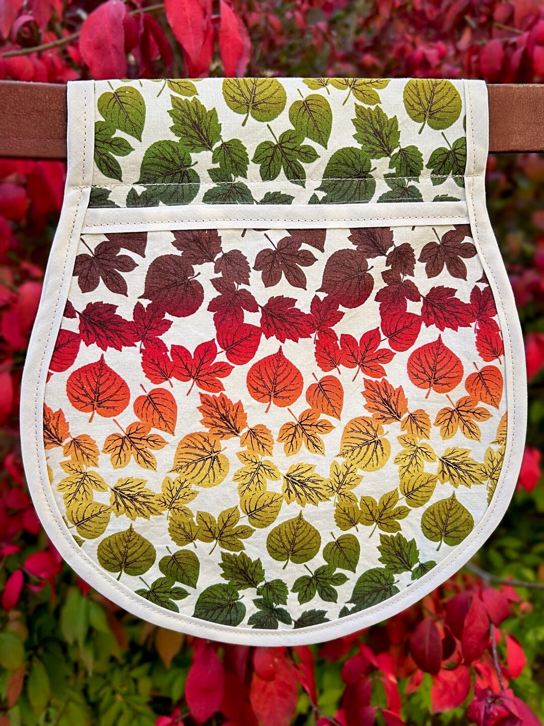 Victorian Style Pocket, Rainbow Fall Leaves Pattern, Adjustable Waist ...