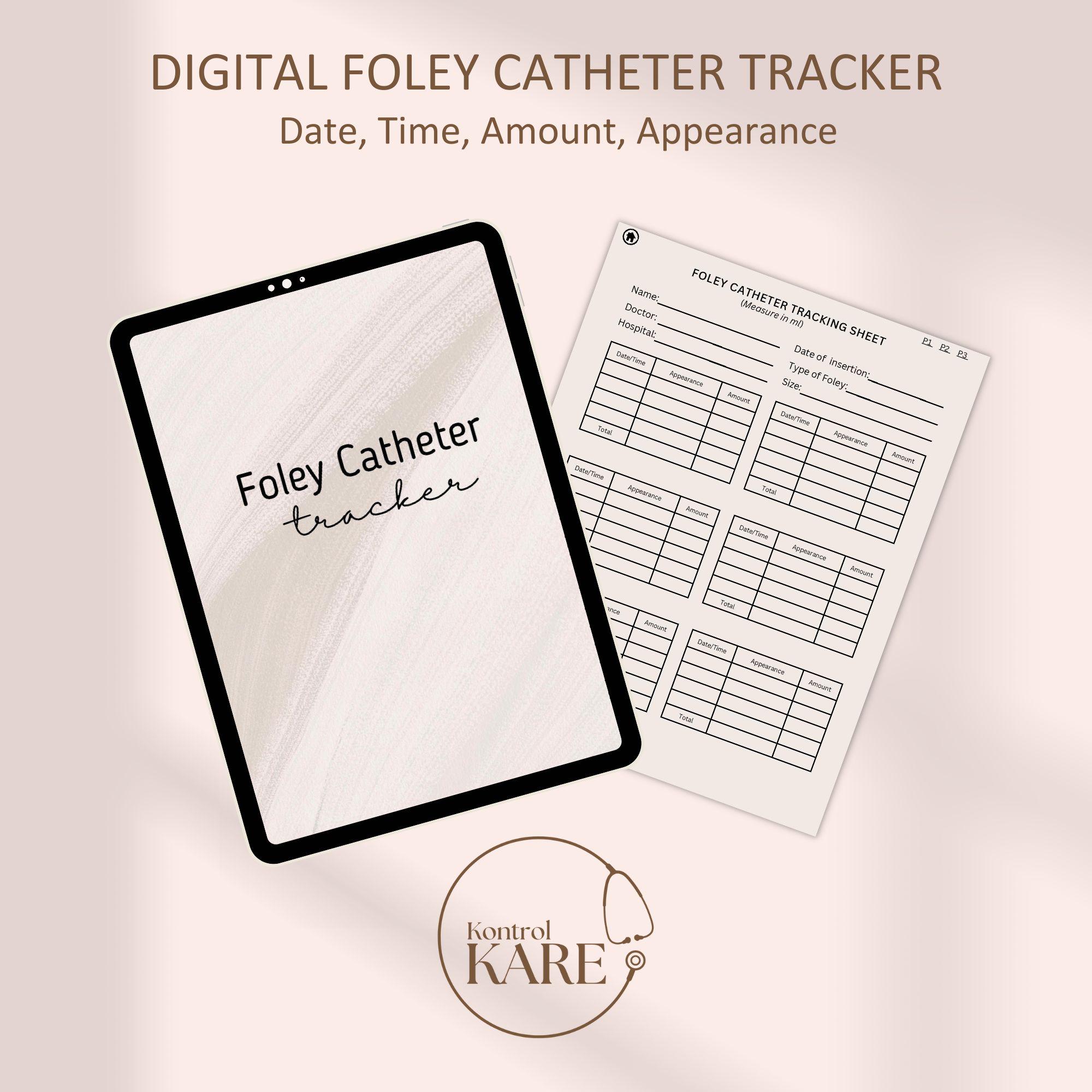 Foley Catheter Drain Output Tracker, Post Operative Output Record Sheet ...