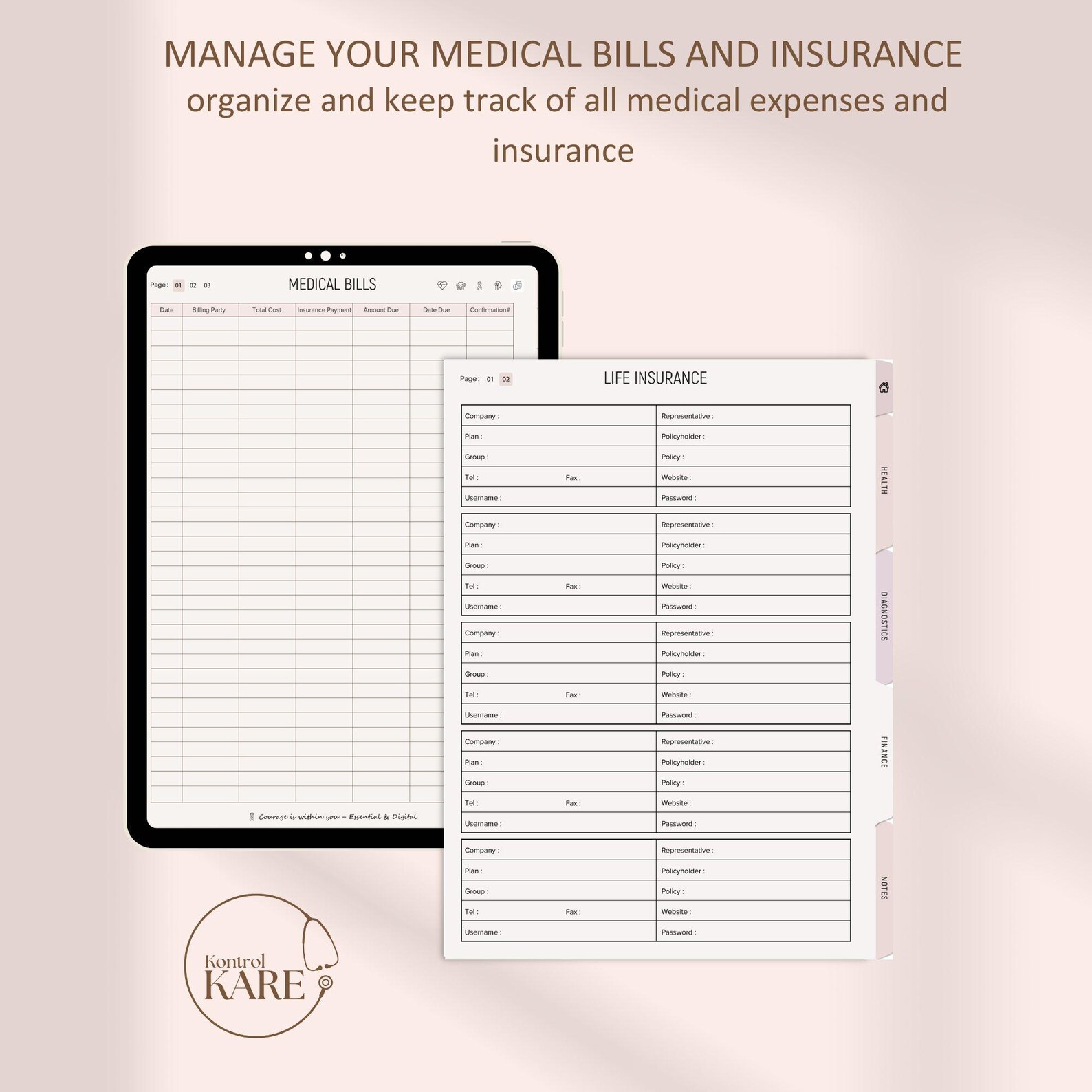 Medical Information Planner, Patient Health Records, Healthcare ...