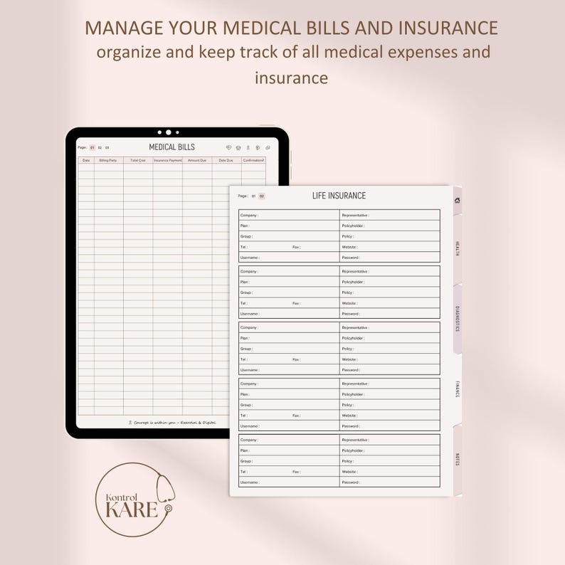 Medical Information Planner, Patient Health Records, Healthcare ...