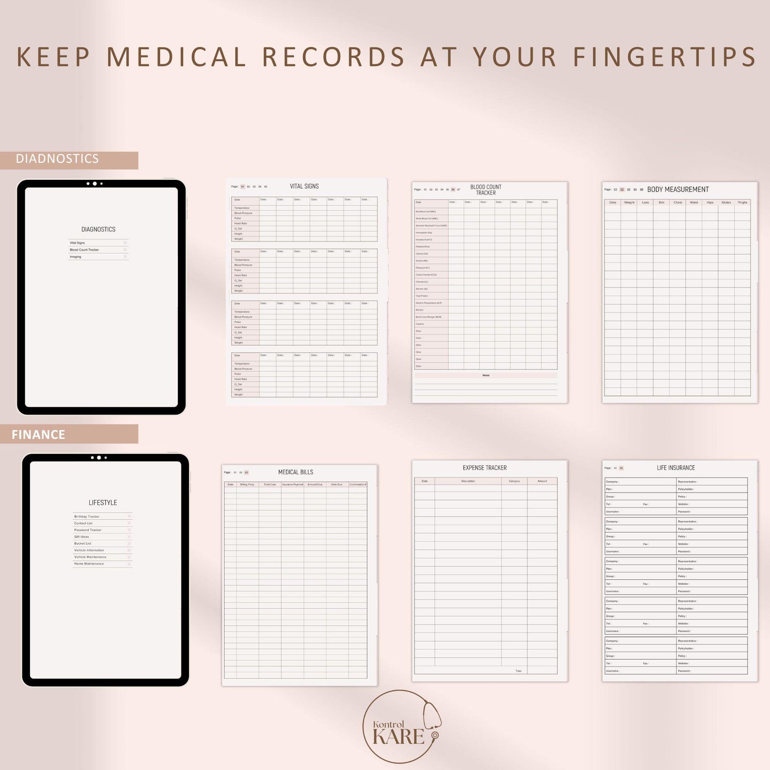 Medical Information Planner, Patient Health Records, Healthcare ...