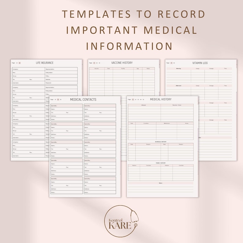 Medical Information Planner, Patient Health Records, Healthcare ...