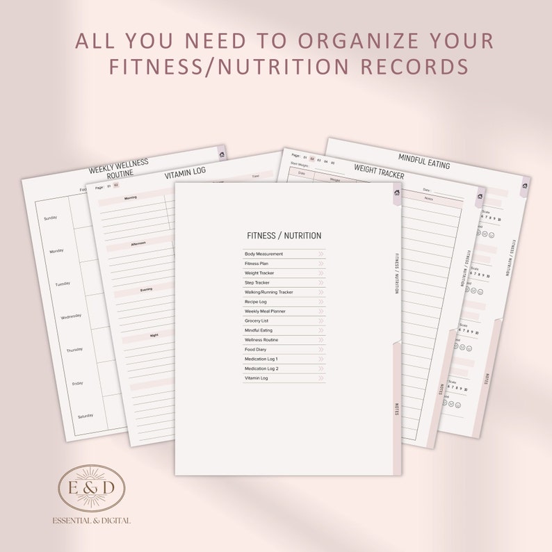 Fitness Nutrition Digital Tracker, Personal Weight Loss Journal, Meal ...