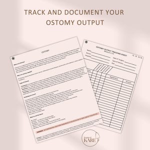 Ostomy Output Tracker, Post Operative Record Sheet, Surgical Drain Log ...