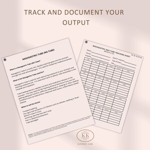 Nasogastric Tube Input/output Tracker, Post Op Record Sheet, Surgical ...
