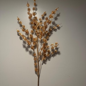 3 Gold Floral Stems - Etsy