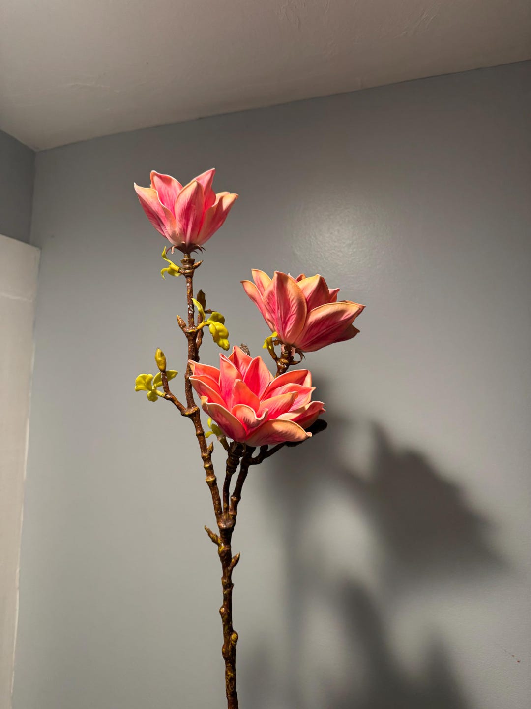 Extra Large Real Touch Magnolia Branch With 3 Flower Heads. - Etsy