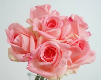 6 Luxurious Real Touch Long Stem Roses - Etsy