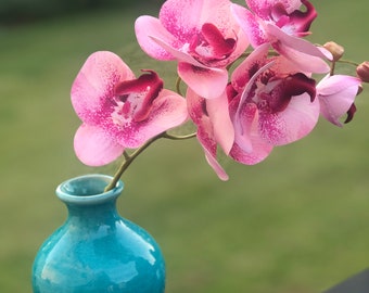 Orchid Flower Arrangement Real Touch Orchid and Willow Arrangement ...