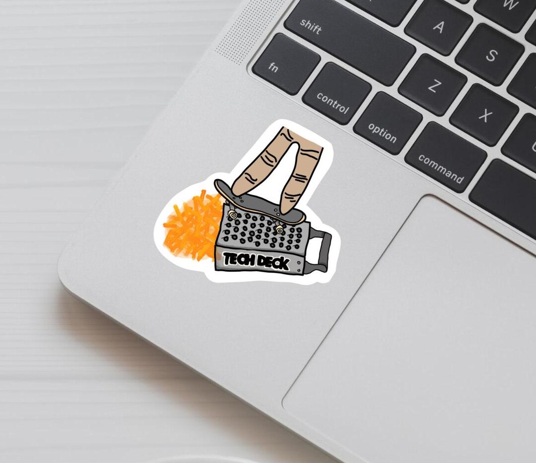 Shredded Cheese | Hand Drawn | Vinyl Sticker | Water Resistant Sticker ...