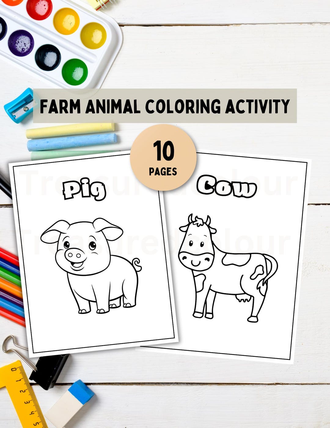 Farm Animal Coloring Pages | Coloring Activity | Fun Activities ...
