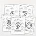 Number Coloring Activity / Kids Coloring Activity/ Numbers Worksheet ...