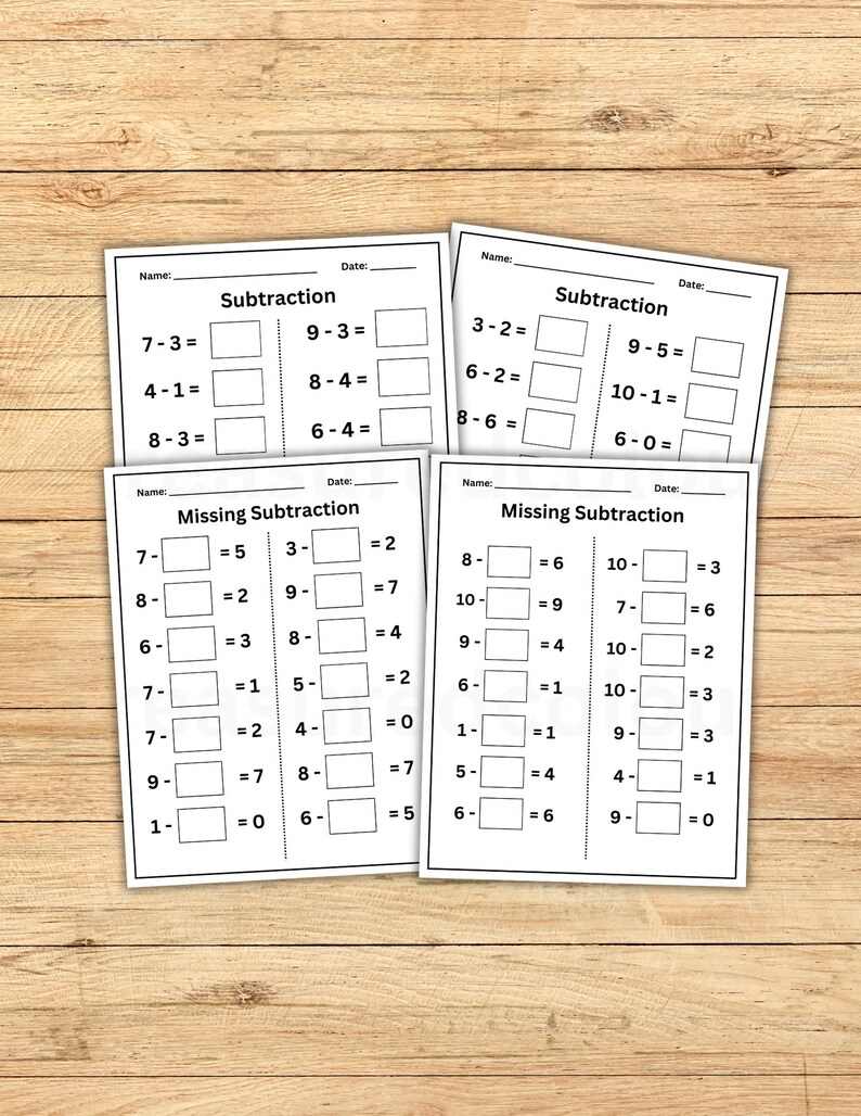 Math Worksheet for Kids / Adding Worksheet / Subtracting Worksheet ...