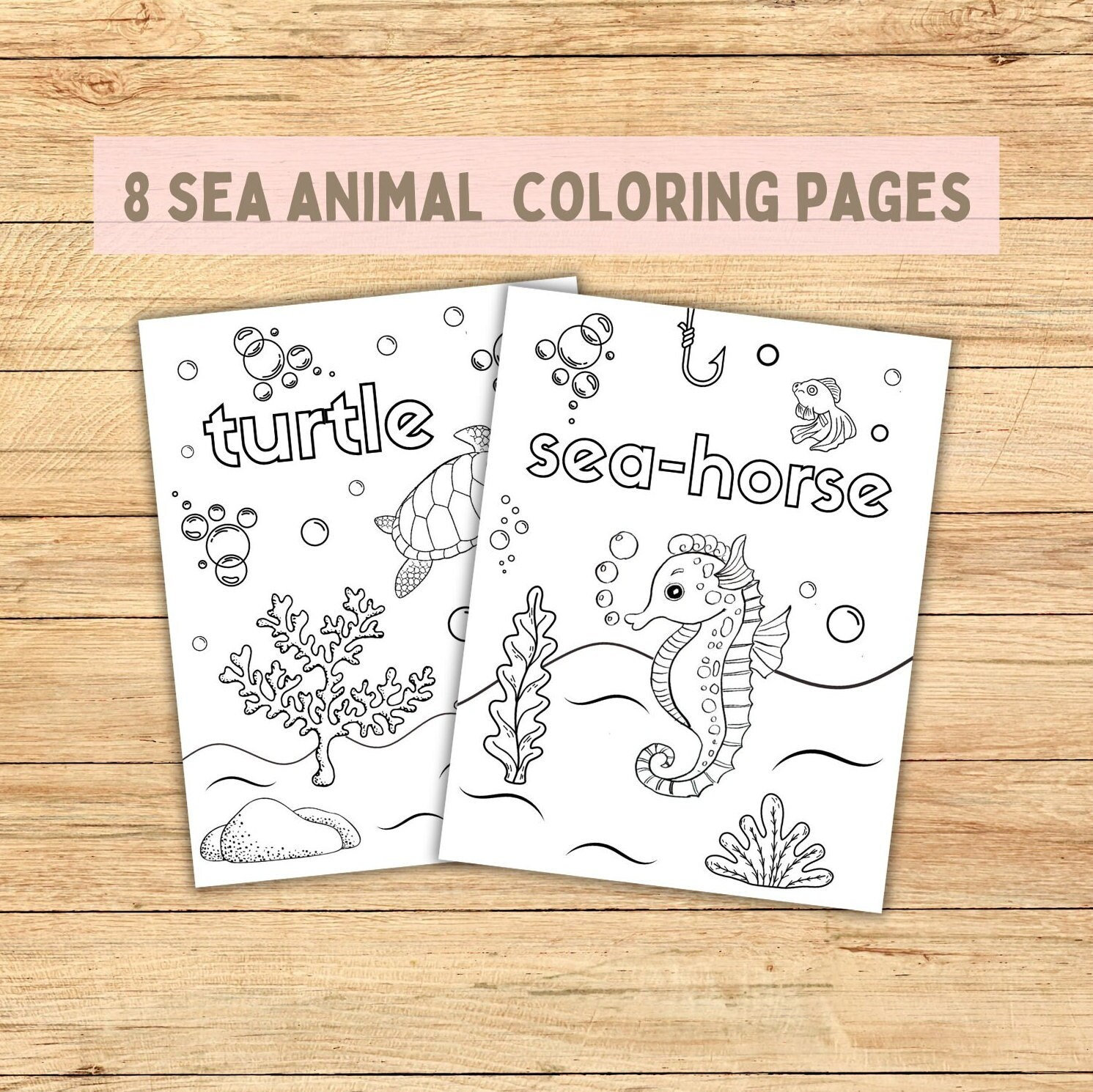 Hojas para colorear de animales marinos / actividades oceánicas ...