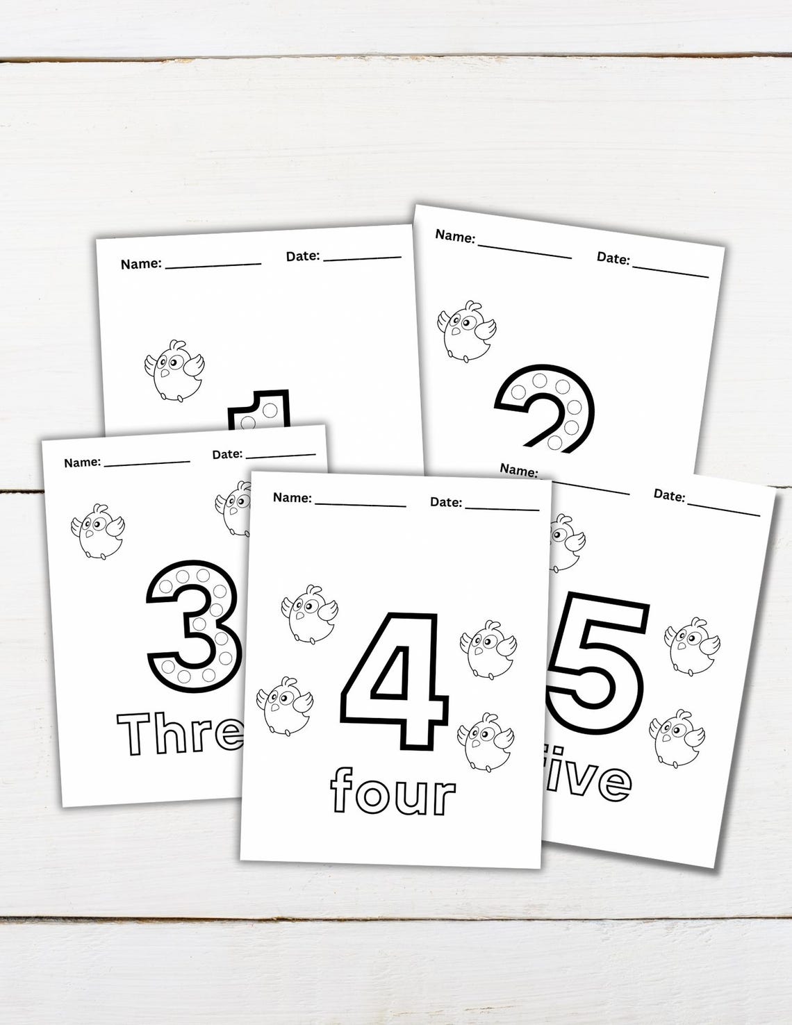 Number Coloring Activity / Kids Coloring Activity/ Numbers Worksheet ...