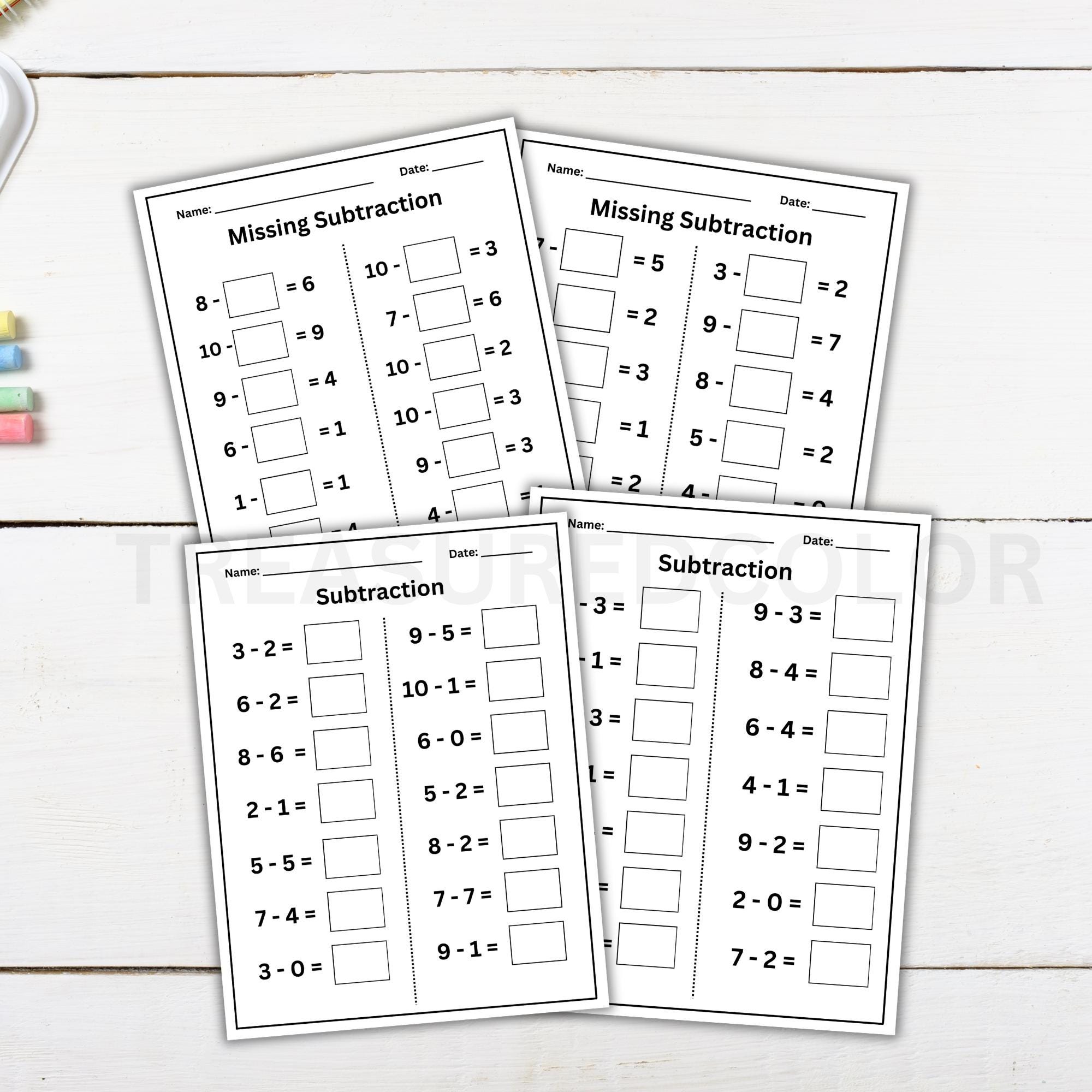 Math Worksheet for Kids / Adding Worksheet / Subtracting Worksheet ...