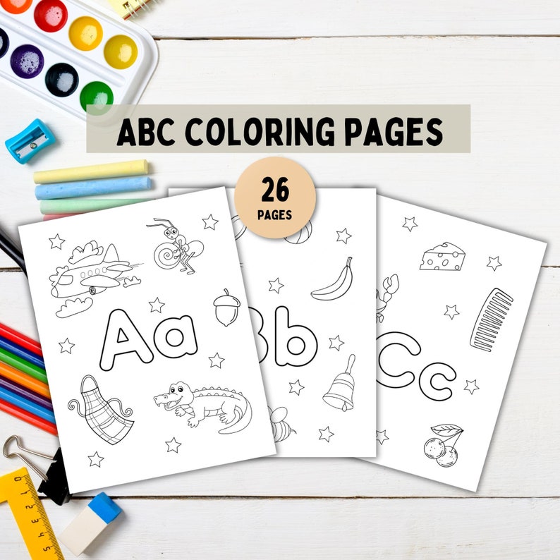 Alphabet Coloring Pages for Kids - ABC Coloring Pages/ Learning Tools ...