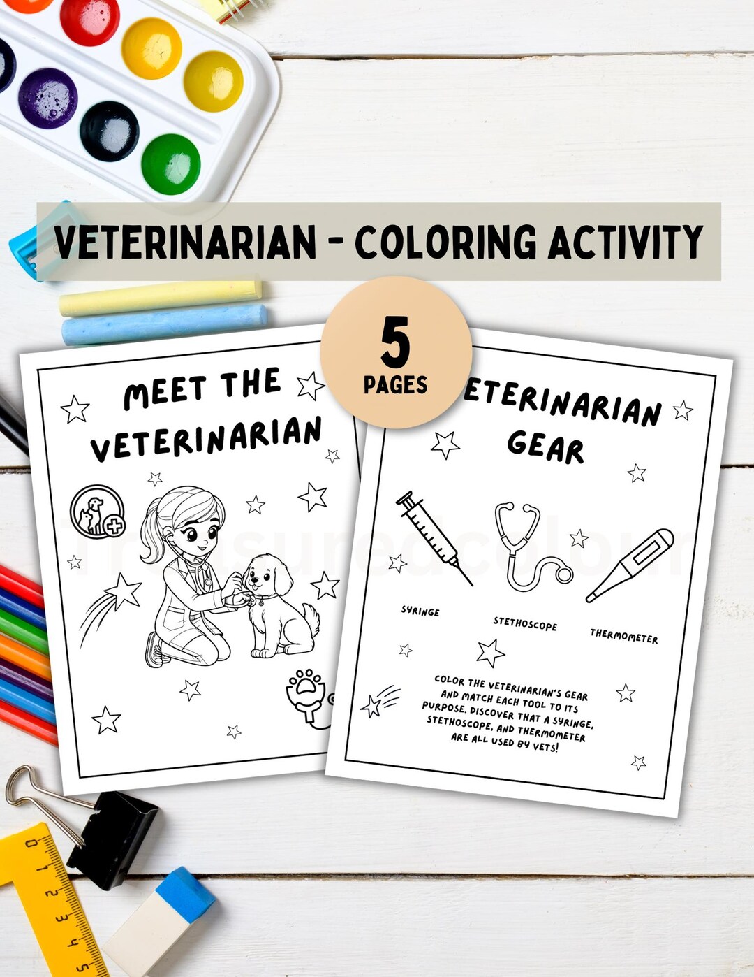 I'm A Veterinarian - Career Coloring Book | Kids Coloring Activity ...