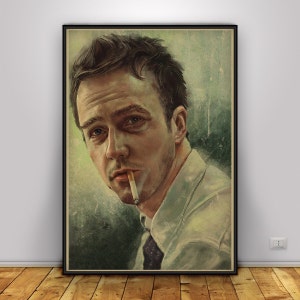 Fight Club Poster, Wall Art, Wall Prints, Home Decor, Kraft Paper Print ...
