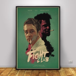 Fight Club Poster, Wall Art, Wall Prints, Home Decor, Kraft Paper Print ...