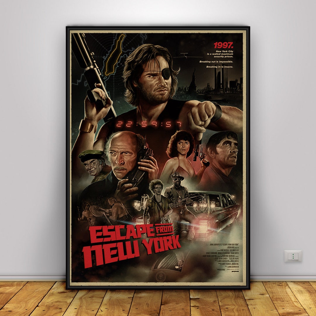Escape From New York Poster, Wall Art, Wall Prints, Home Decor, Kraft ...