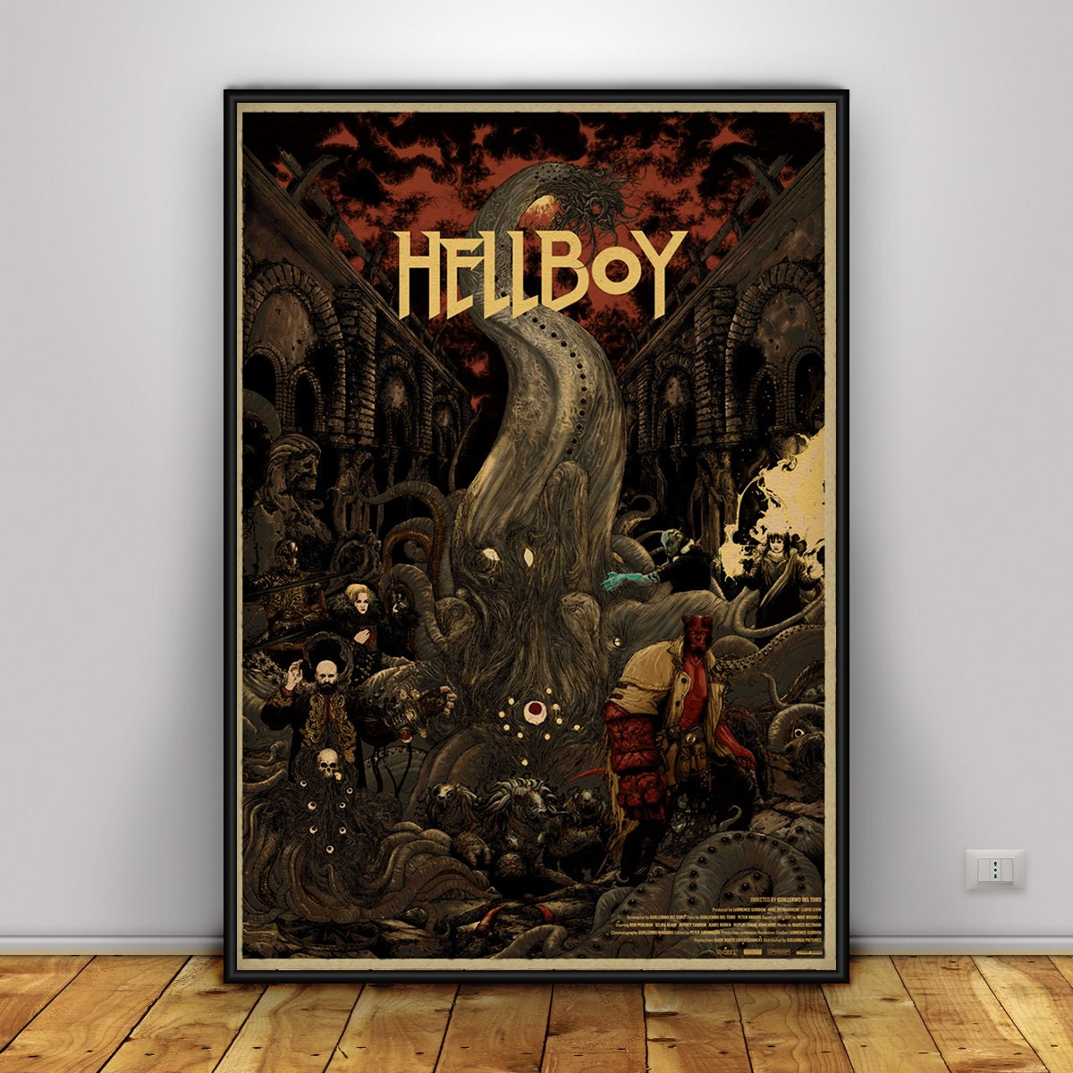 Hellboy Poster, Wall Art, Wall Prints, Home Decor, Kraft Paper Print ...