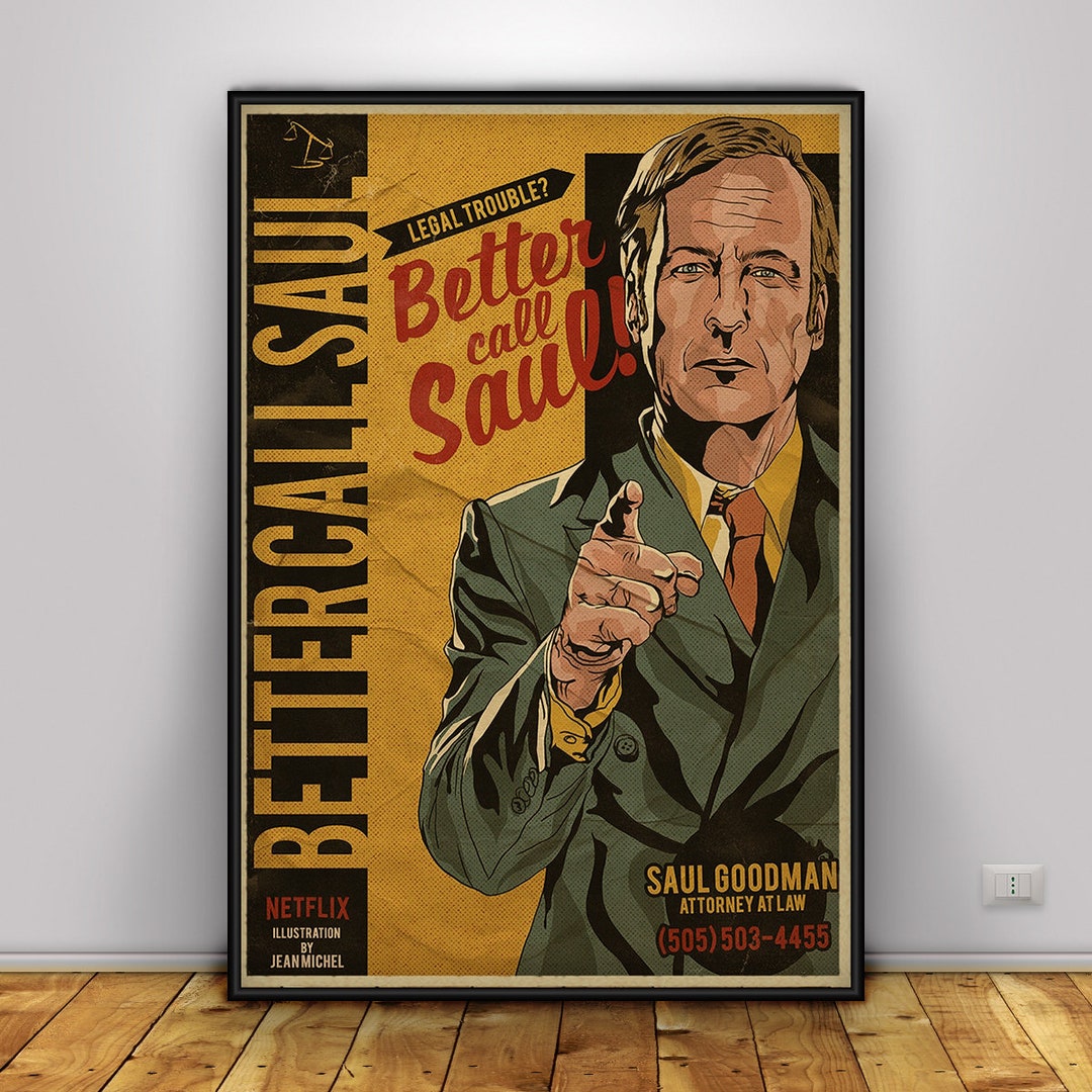 Better Call Saul Poster, Wall Art, Wall Prints, Home Decor, Kraft Paper ...