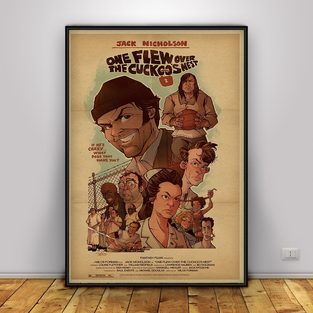 One Flew Over the Cuckoo's Nest Poster Wall Art Wall - Etsy