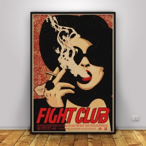 Fight Club Poster, Wall Art, Wall Prints, Home Decor, Kraft Paper Print ...
