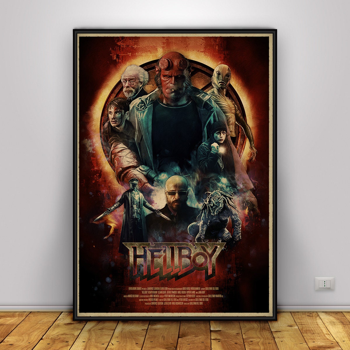 Hellboy Poster, Wall Art, Wall Prints, Home Decor, Kraft Paper Print ...