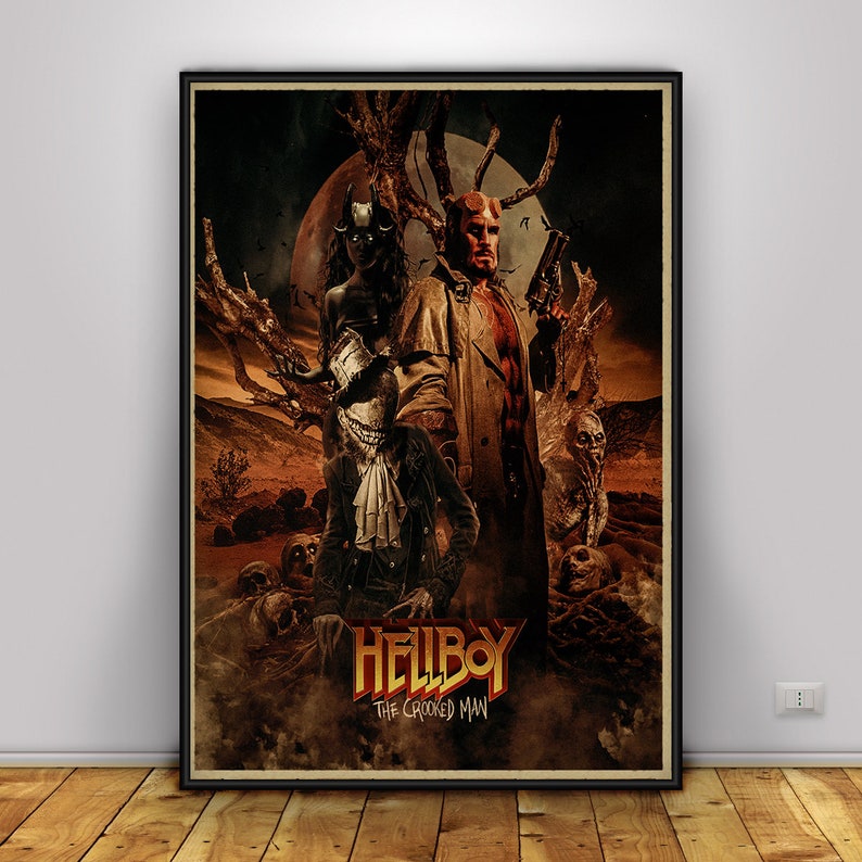 Hellboy Poster, Wall Art, Wall Prints, Home Decor, Kraft Paper Print ...