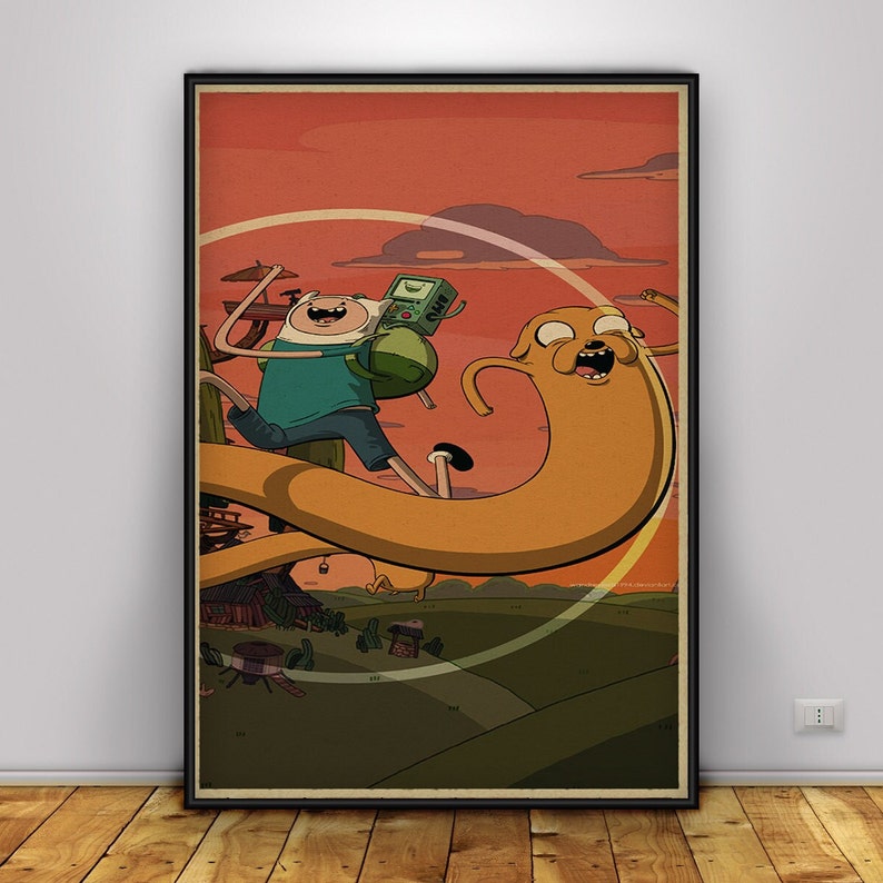 Adventure Time Poster, Wall Art, Wall Prints, Home Decor, Kraft Paper ...