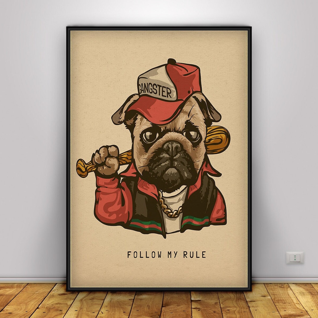 Funny Dogs Poster Poster, Wall Art, Wall Prints, Home Decor, Kraft ...