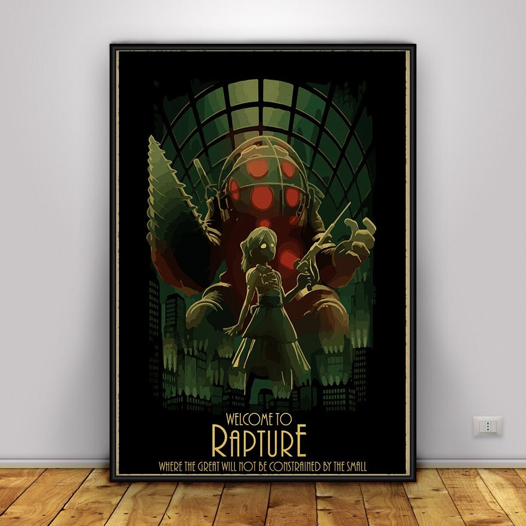 Bioshock Poster, Wall Art, Wall Prints, Home Decor, Kraft Paper Print ...