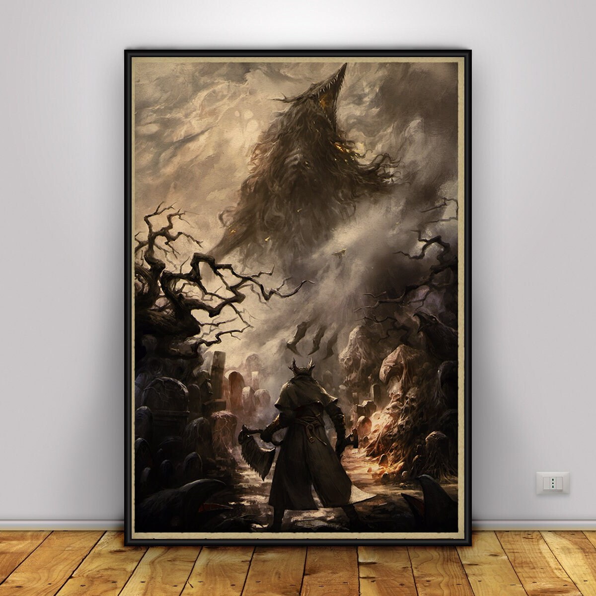 Bloodborne Game Poster, Wall Art, Wall Prints, Home Decor, Kraft Paper ...
