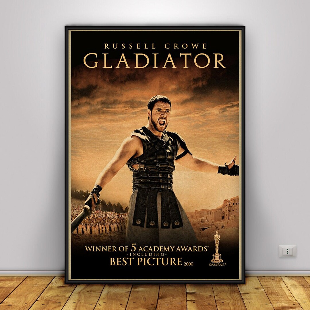 Gladiator Poster, Wall Art, Wall Prints, Home Decor, Kraft Paper Print ...