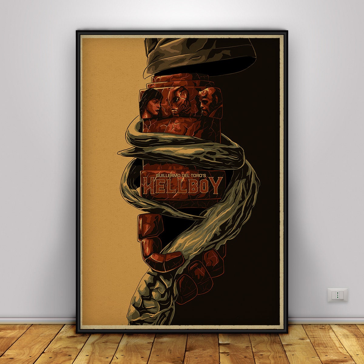 Hellboy Poster, Wall Art, Wall Prints, Home Decor, Kraft Paper Print ...