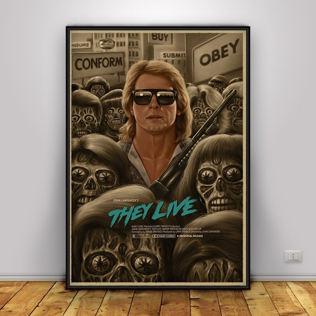 They Live Poster, Wall Art, Wall Prints, Home Decor, Kraft Paper Print ...