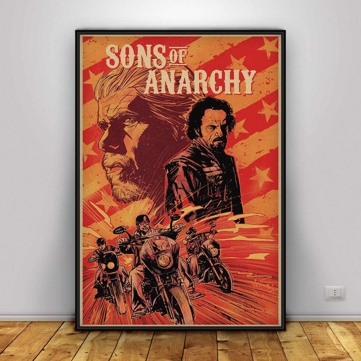 Sons of Anarchy Poster, Wall Art, Wall Prints, Home Decor, Kraft Paper ...
