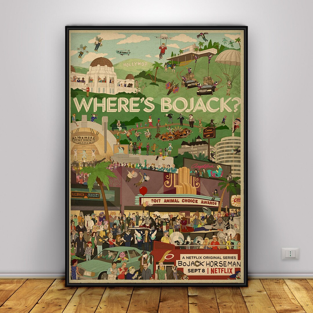 Bojack Horseman Poster, Wall Art, Wall Prints, Home Decor, Kraft Paper ...