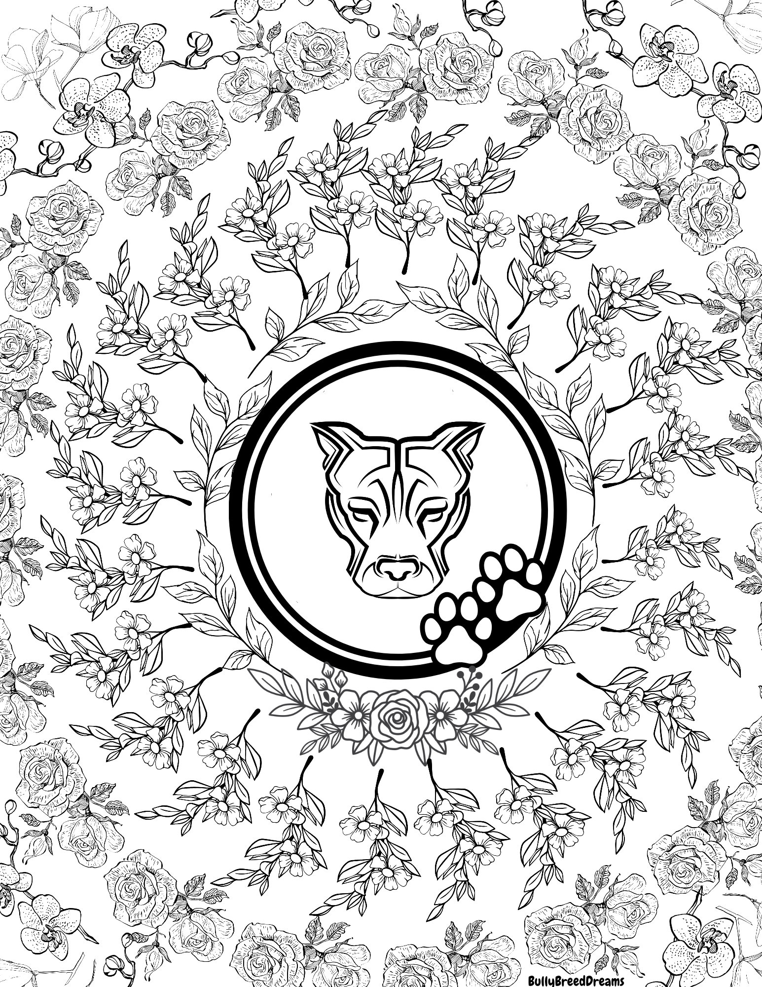 Bully Breed Coloring Pages - Etsy