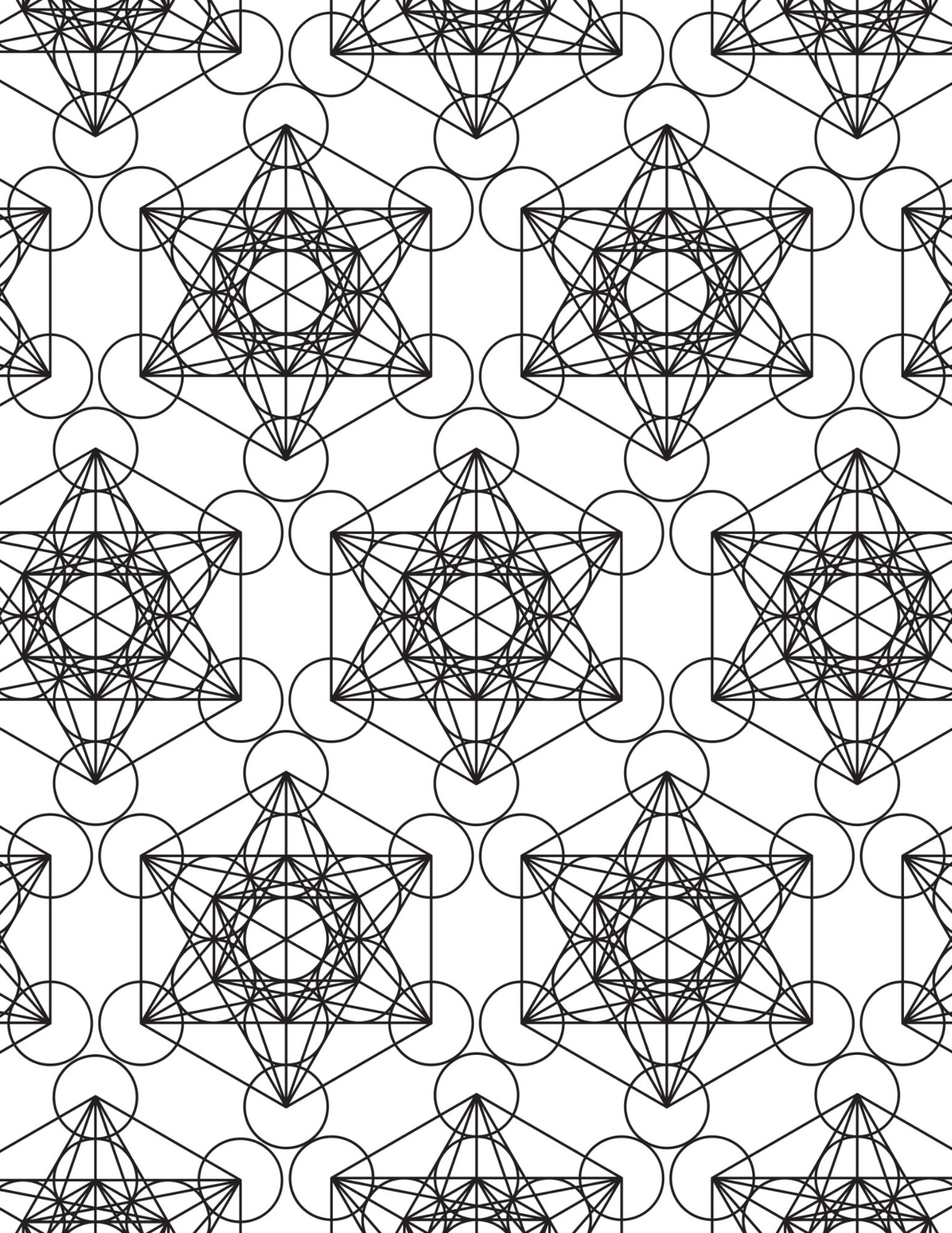 Geometric Coloring Pages - Etsy