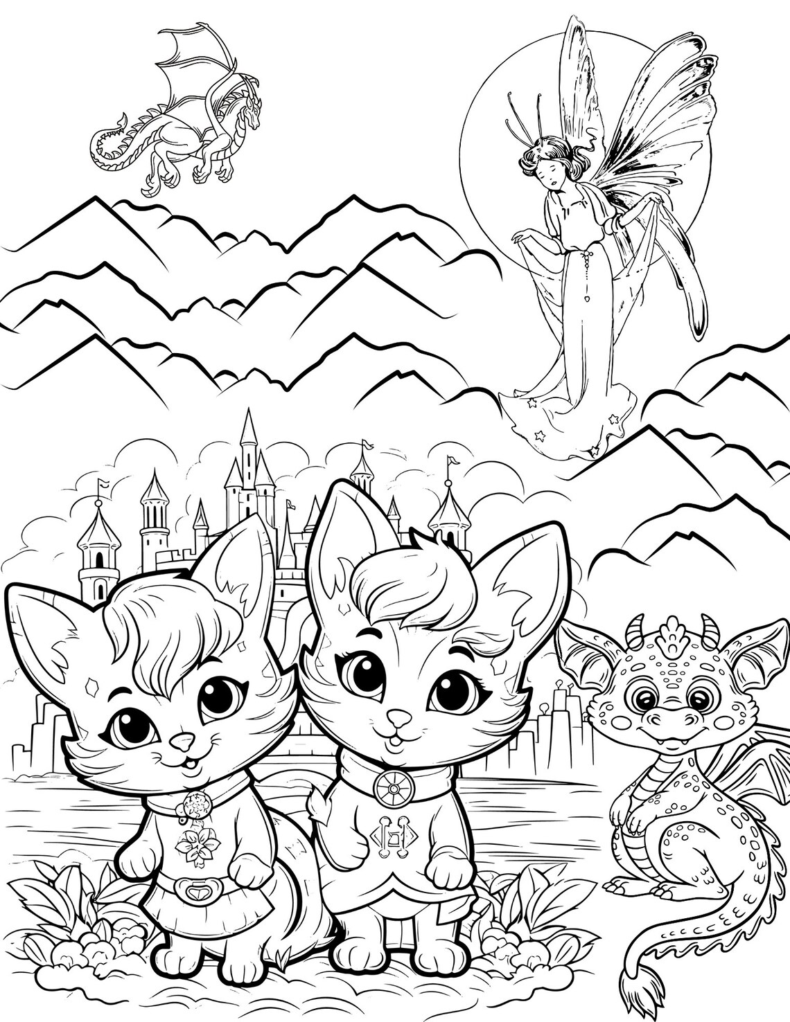 Printable Whimsical Coloring Pages - Etsy